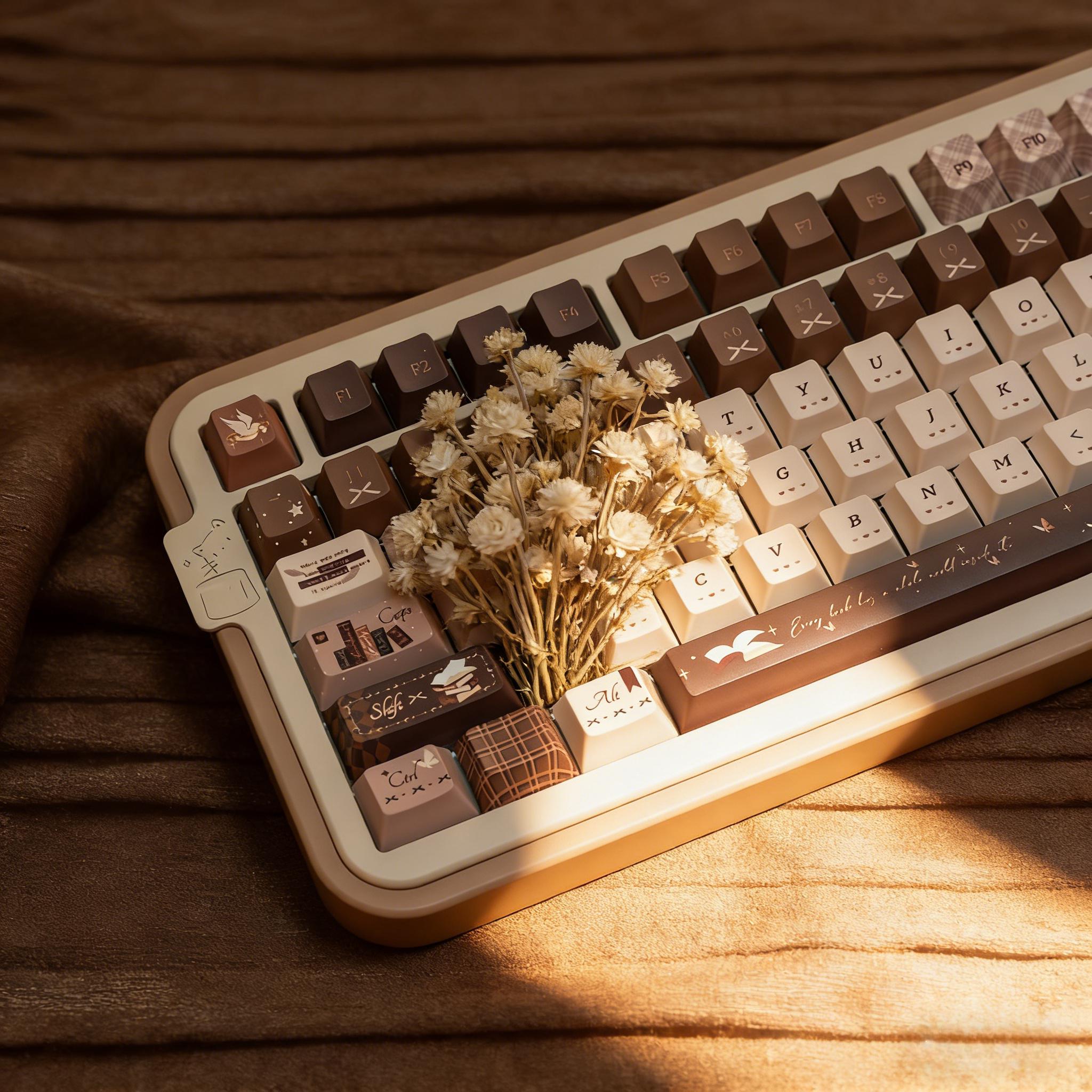 Afternoon Library 137 Keycaps, Coffee Inspired Creative Keycaps ...