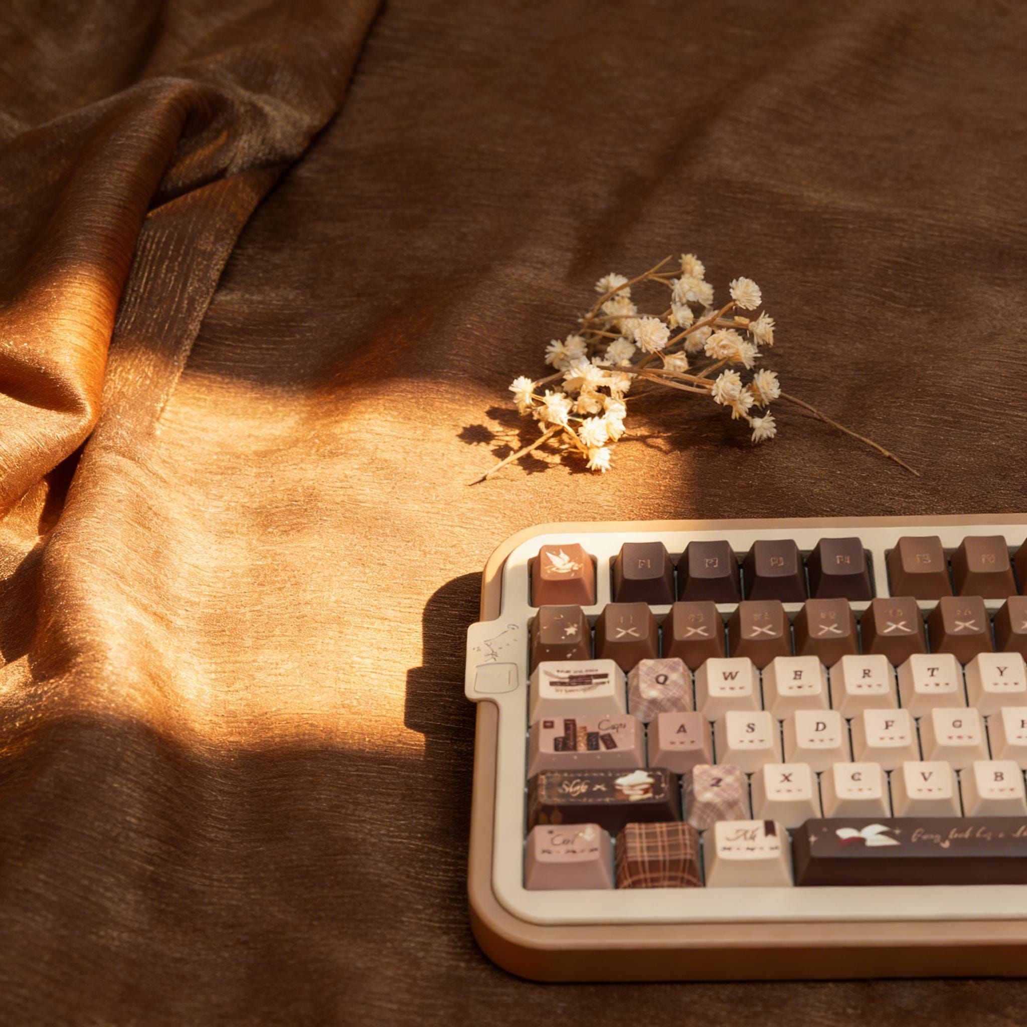 Afternoon Library 137 Keycaps, Coffee Inspired Creative Keycaps ...