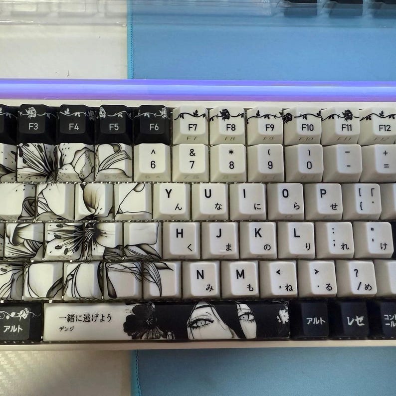 Reze Bomb Devil Shine-through Keycaps, 126 Keys PBT Cherry Profile ...
