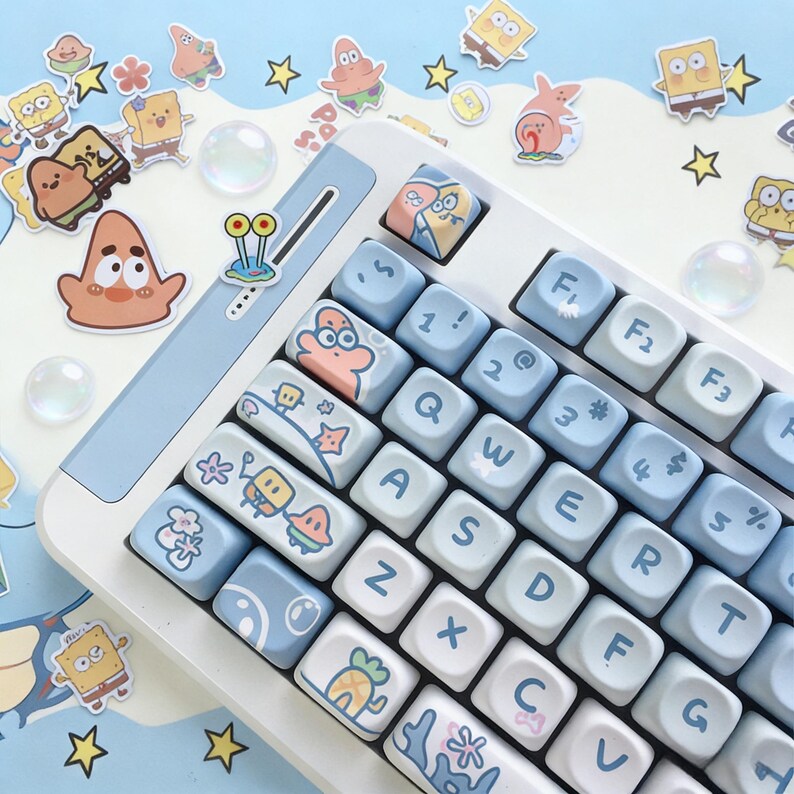 Spongebob Squarepants 131 Keycaps, Cute Mechanical Keyboard Keycaps ...