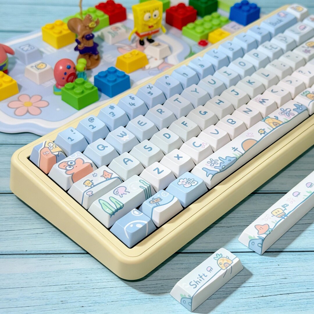 Spongebob Squarepants 131 Keycaps, Cute Mechanical Keyboard Keycaps ...