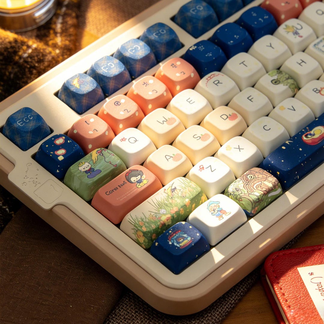 Snow White PBT 130 Keycaps, Creative Fairy Tale Theme Keycaps ...