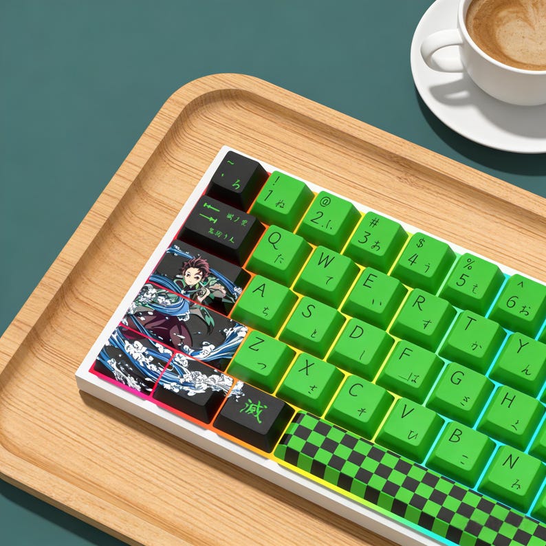 Kamado Tanjiro 125 Anime Themed Keycaps, Cherry Keycaps Suitable for ...
