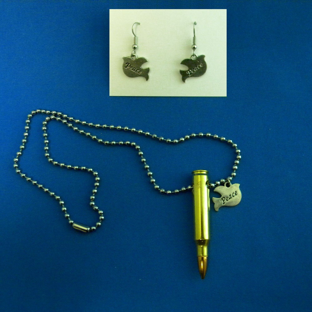 Fighting for Peace, A Dichotomy, M16 Bullet and Peace Dove Charm on ...