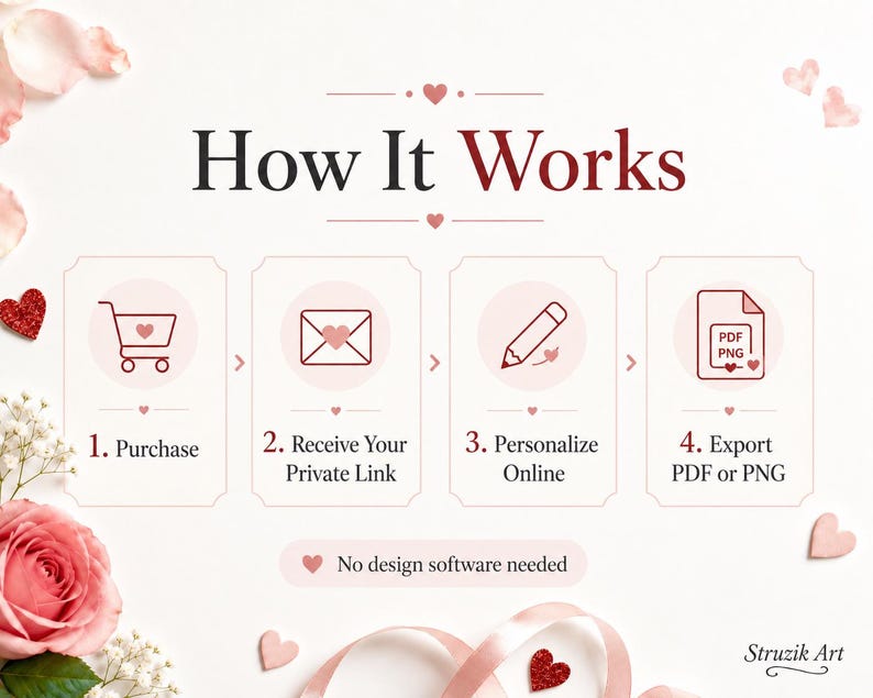Editable Valentine Card Template, Personalized Love Card PDF PNG ...