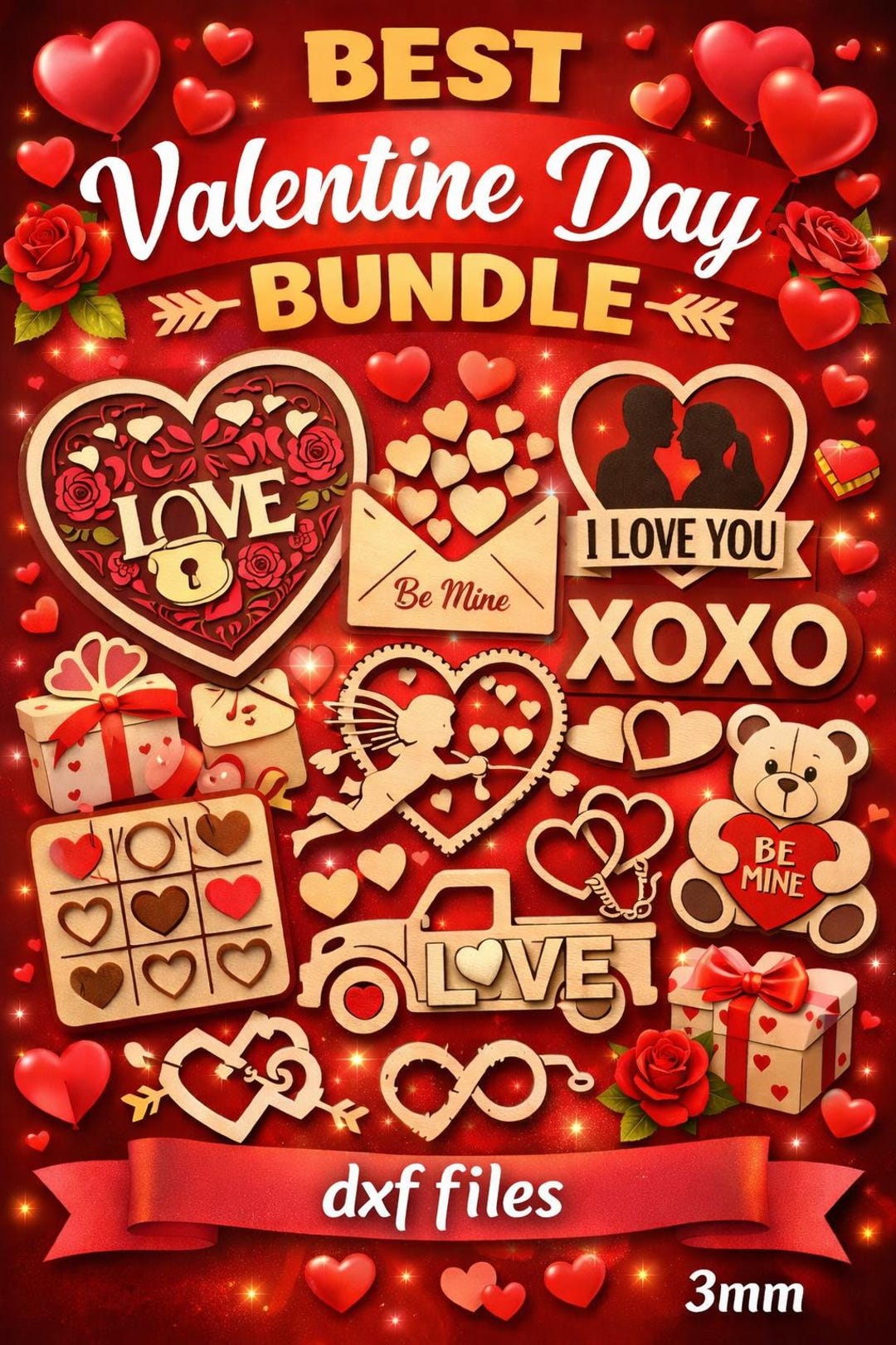 Valentine Day Bundle Dxf 3mm - Etsy