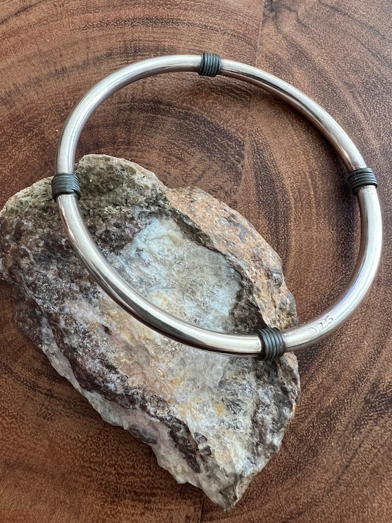 Vintage sterling wire design - Gem