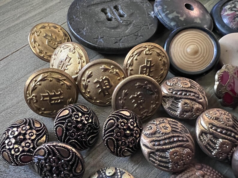 Vintage Button Lot Police Navy Victorian - Etsy