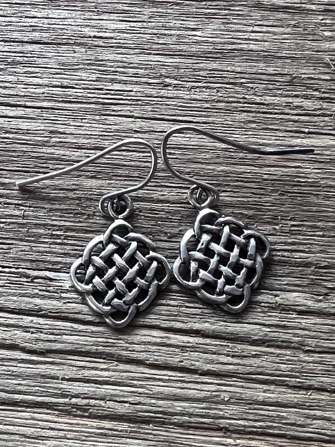 Vintage Sterling Silver Celtic Knot Earrings - Etsy