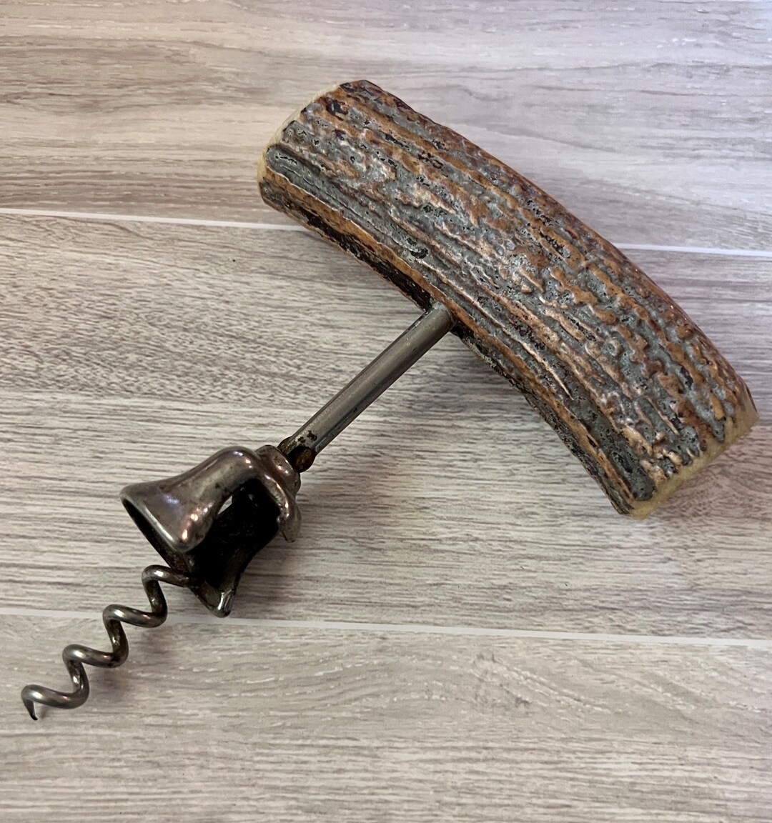 Vintage Stag Horn Antler Wine Opener Corkscrew Barware - Etsy