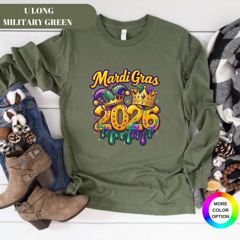 Mardi Gras 2026 Celebration Apparel, New Orleans Carnival Season ...