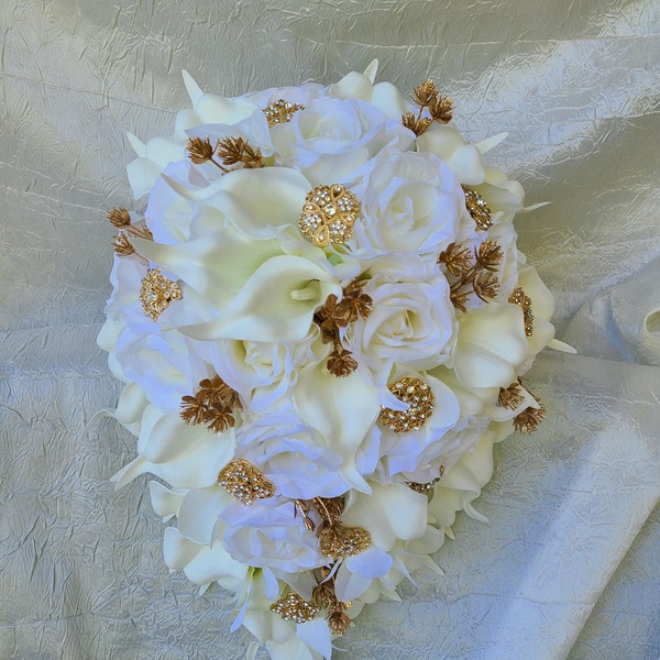 Rose Gold Bouquet - Etsy