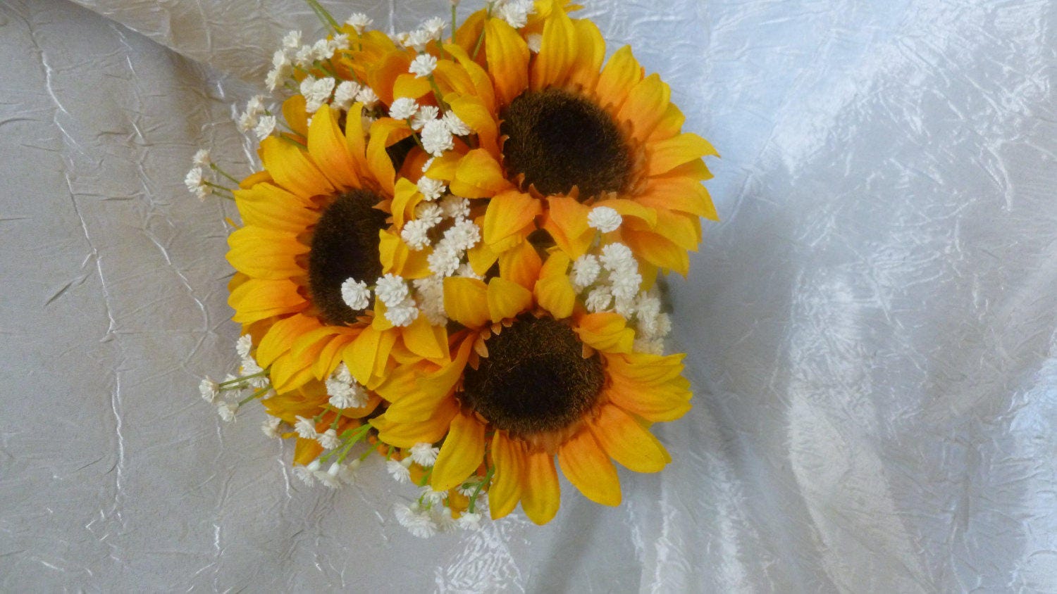 Sunflower Bouquet With Baby's Breath Artificial Flower | Etsy