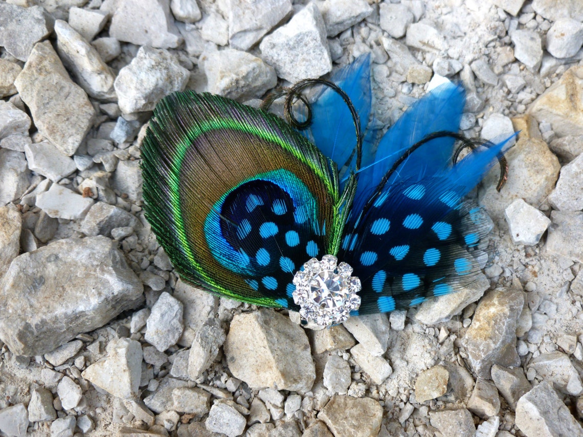 Peacock Feather Shoe Clips Customizable | Etsy