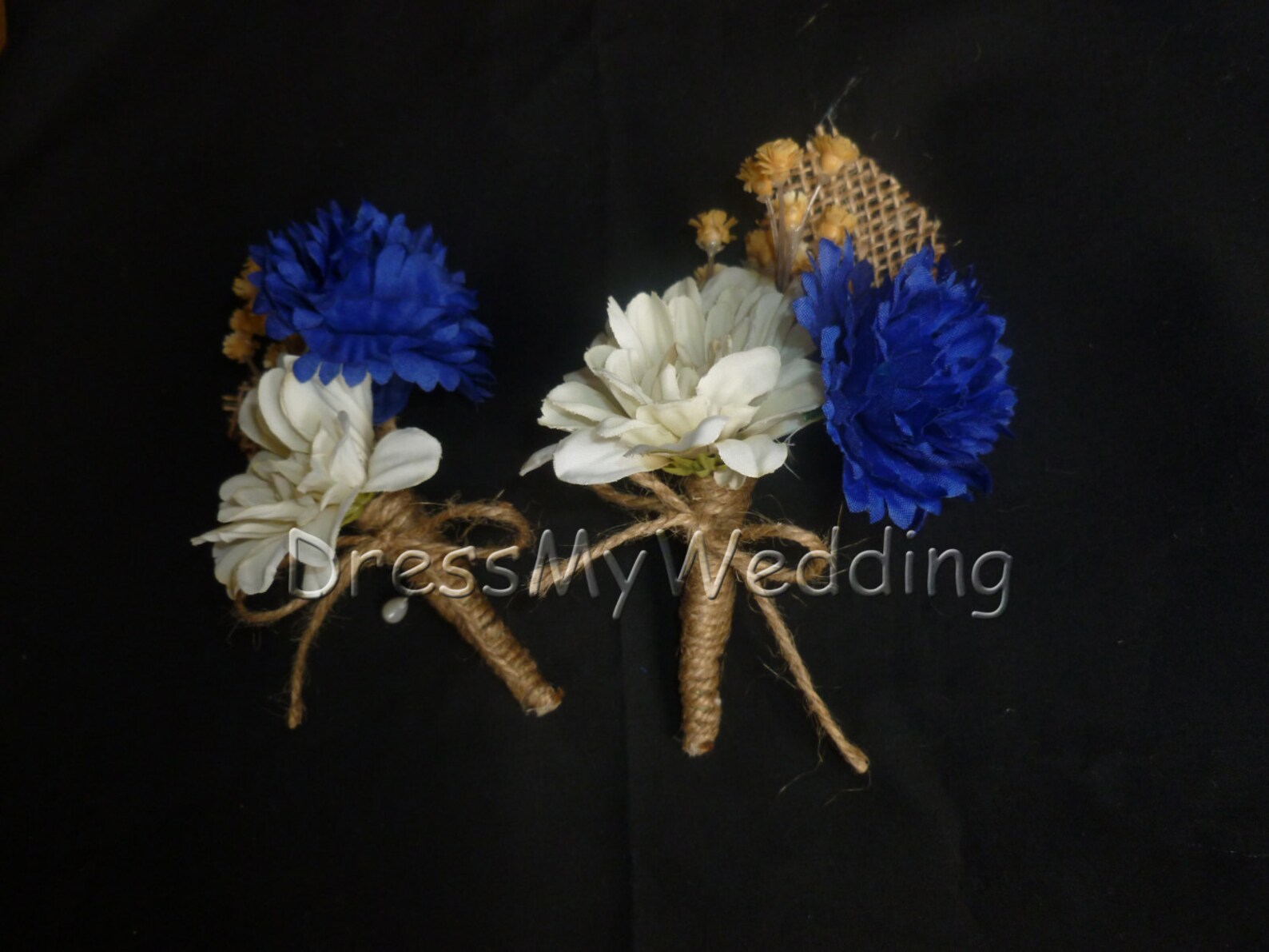 Rustic Country Corsage Cornflower Daisy Corsage With Burlap - Etsy