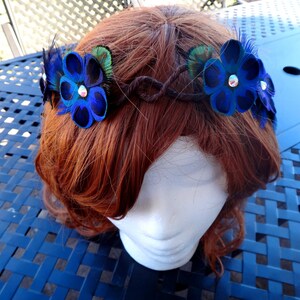 Peacock Crown, Peacock Feather Headpiece, Feather Crown, Peacock ...