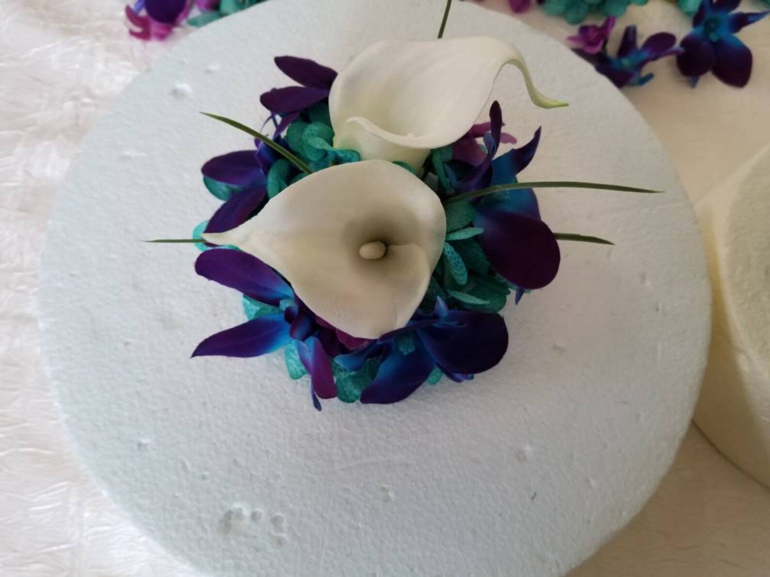 Galaxy Orchid Cake Topper 2 Pieces Topper and Loose Flowers - Etsy