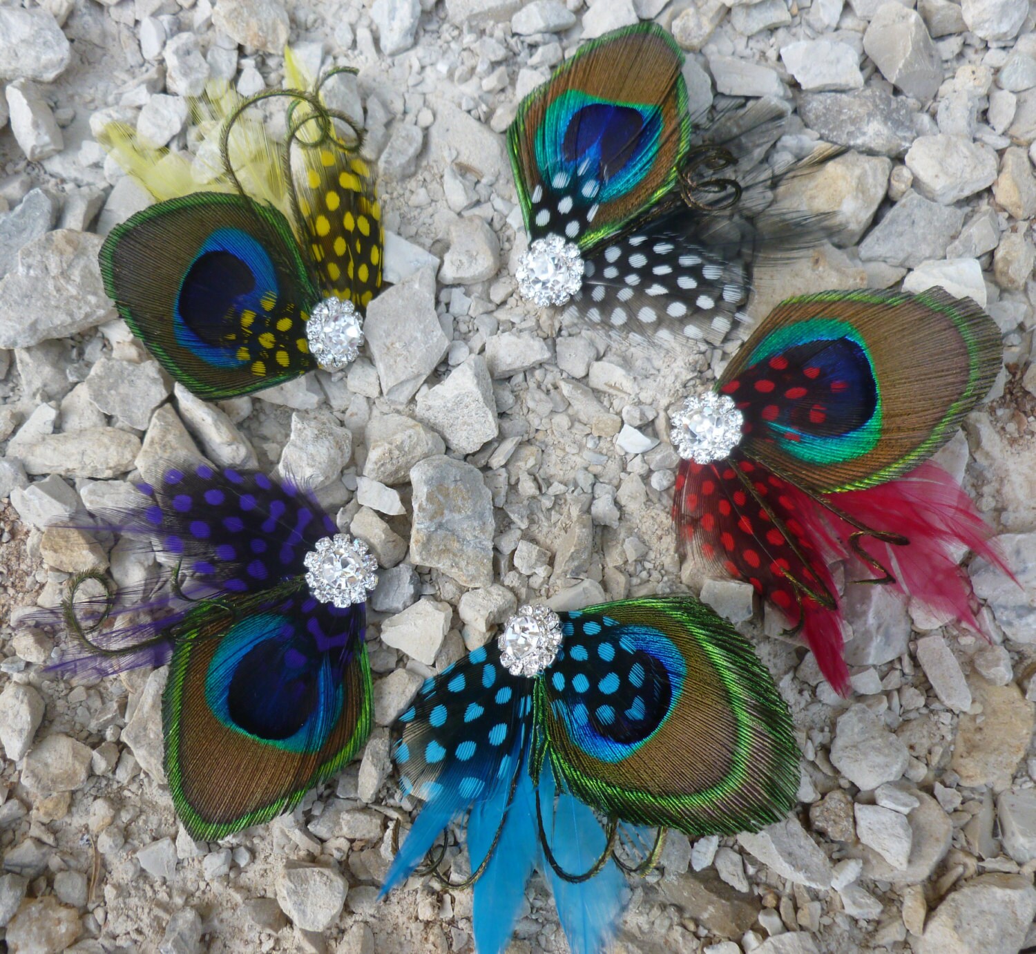 Peacock shoe clips available in more colors | Etsy