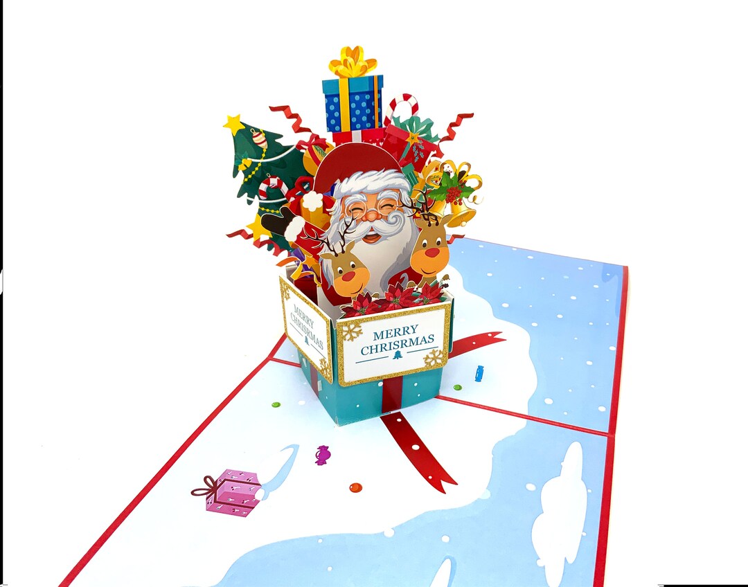 Braille Pop up Santa Card, Tactile Holiday Greeting, Visually Impaired ...