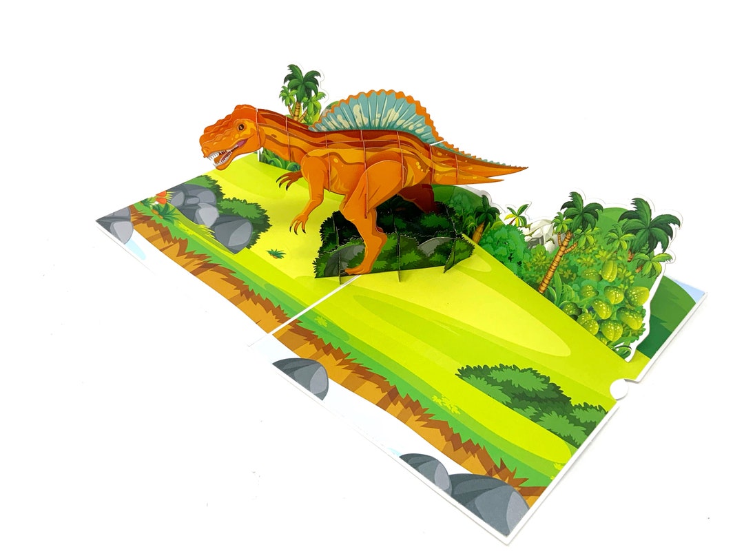 Personalised Pop-up Dinosaur Card | 3D Fun Dinosaur Greeting | Handmade ...