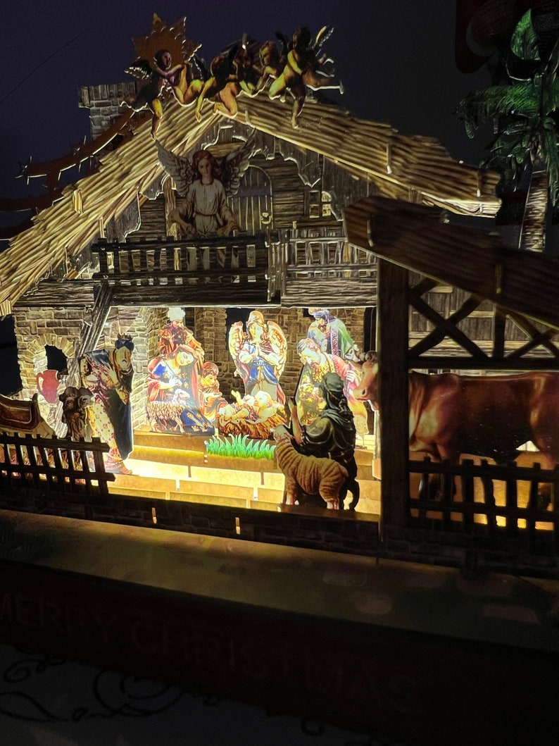 Pop up Light up Nativity Scene Nativity Set Miniature - Etsy
