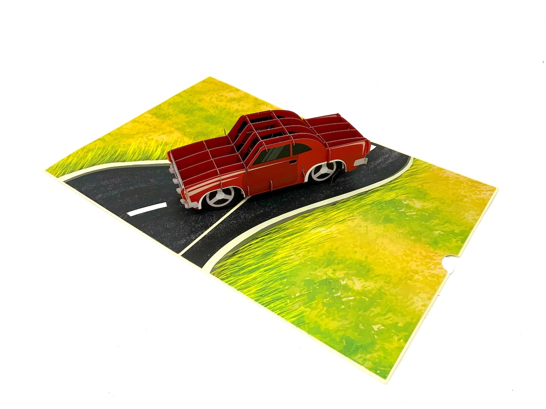 Personalised Car 3D Pop up Greeting Card, 3D Car Card for Him and Her ...