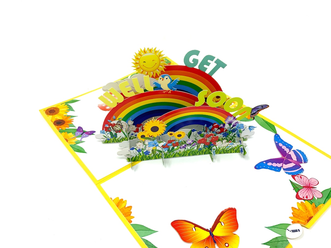 Personalised Pop-up Get Well Soon Card | 3D Healing Greeting | Handmade ...