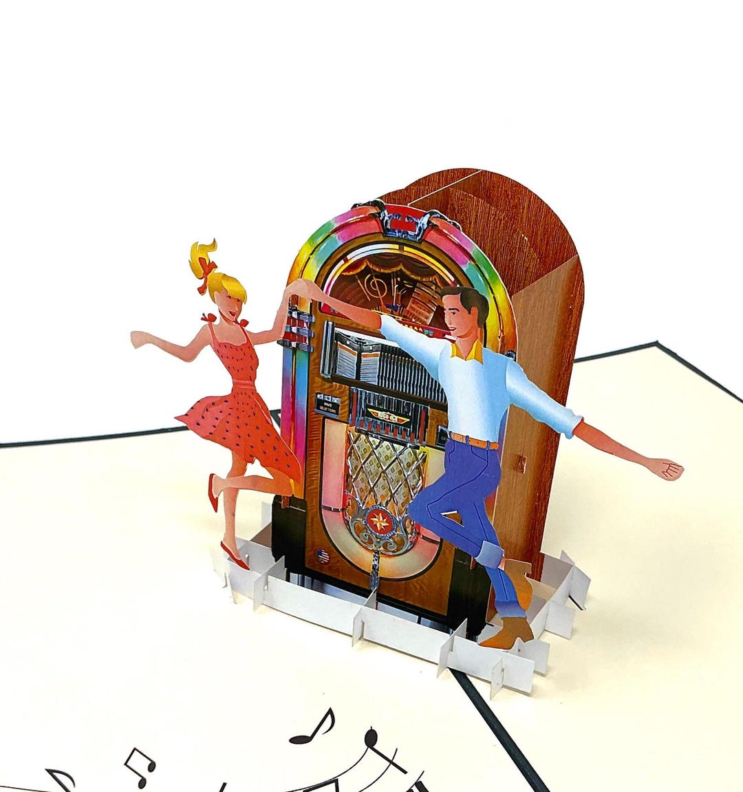 Personalised Pop-up Juke Box Card | 3D Rock and Roll Music Greeting | Handmade Card | Unique ...