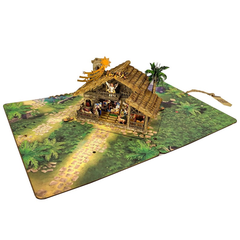 Pop up Light up Nativity Scene Nativity Set Miniature - Etsy