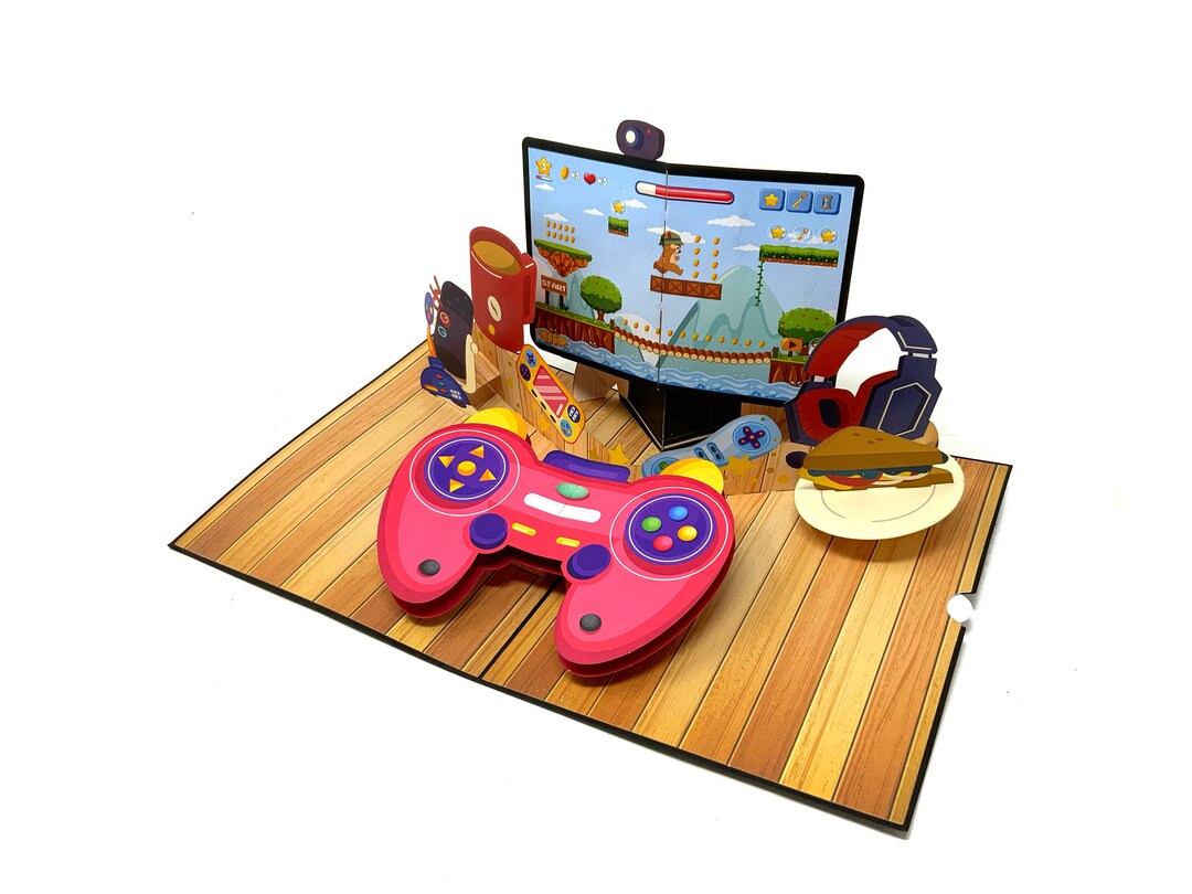 Personalised Pop-up Gaming Card | 3D Gamer-themed Greeting Card ...