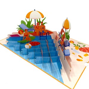 Personalised Pop-up Swimming Card | 3D Sports-themed Greeting ...
