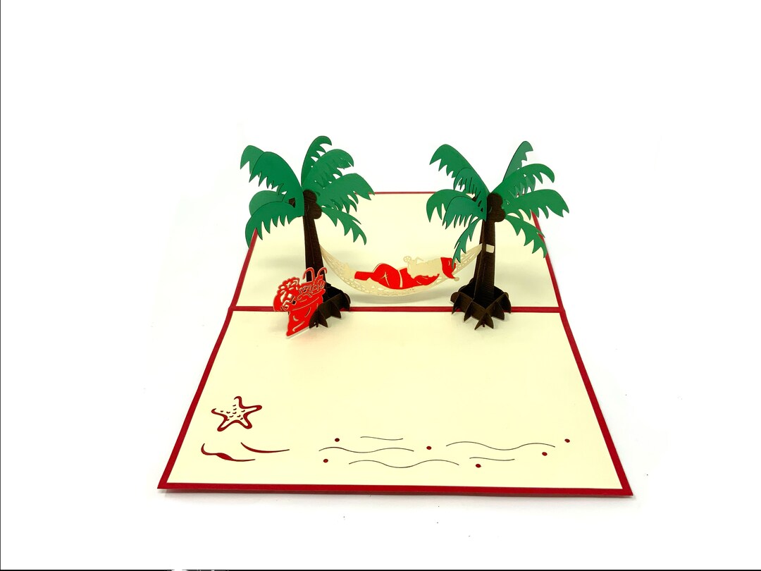 Santa Hammock Pop Up Greeting Card Make Someone Smile Etsy