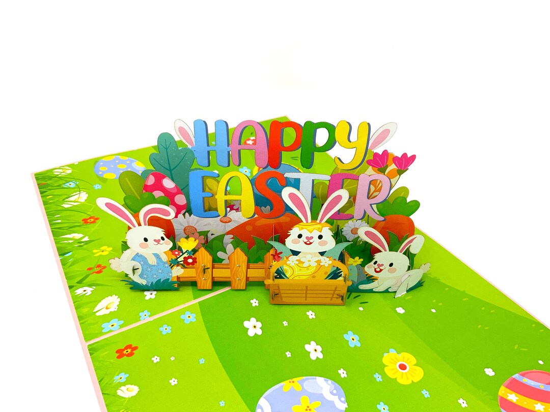 Personalised Easter Bunny 3D Pop-up Card - Etsy