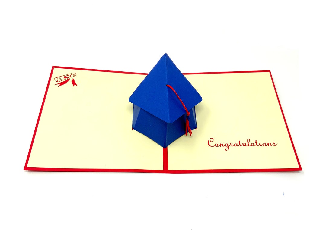 Personalised Pop-up Graduation Hat Card | 3D Graduation Greeting ...