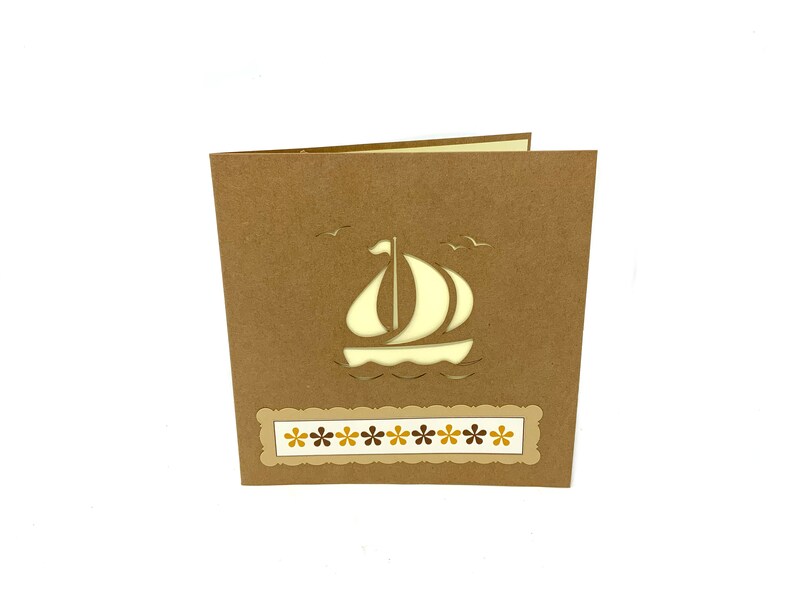 Personalised Boat 3D Greeting Card for Birthdays, Ship Card for ...