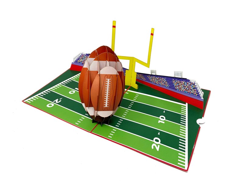 Personalised American Football 3D Pop up Greeting Card, 3D American ...