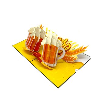 Personalised Pop-up Beer Card | 3D Cheers Greeting | Handmade Beer ...