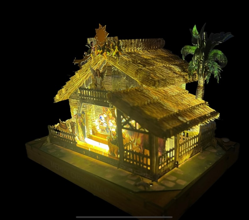 Pop up Light up Nativity Scene Nativity Set Miniature - Etsy