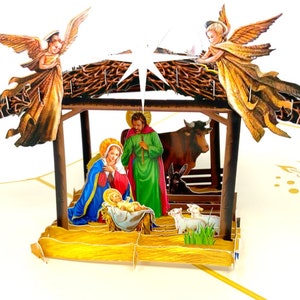 Pop up Light up Nativity Scene, Nativity Set, Miniature Nativity With ...