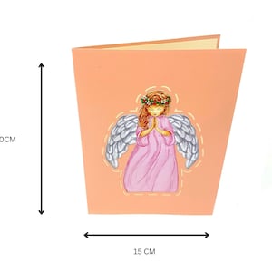 Personalised Pop-up Angel Sympathy Card | 3D Elegant Angel Greeting ...