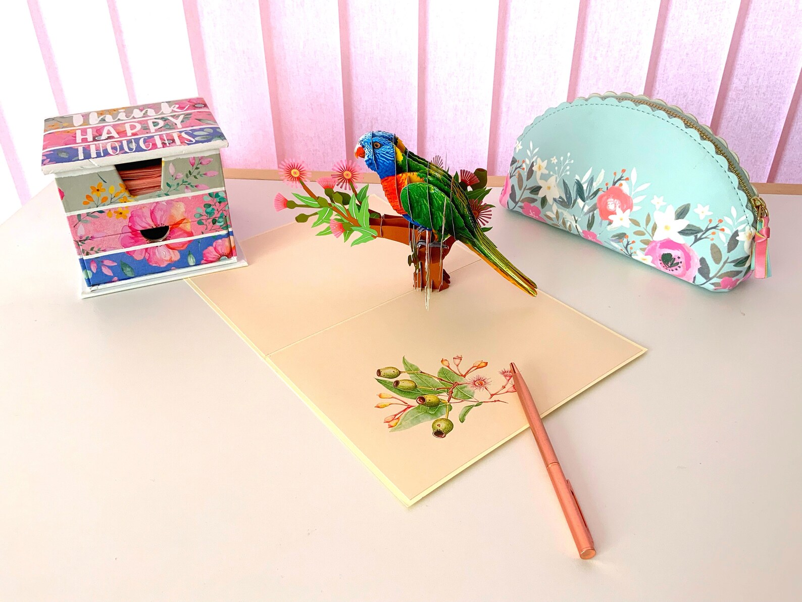 Personalised Pop-up Rainbow Lorikeet Card | 3D Vibrant Bird Greeting ...