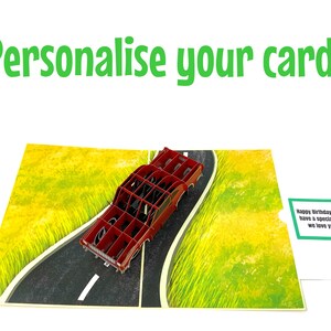 Personalised Pop-up Car Card | 3D Vehicle Greeting | Handmade Birthday ...