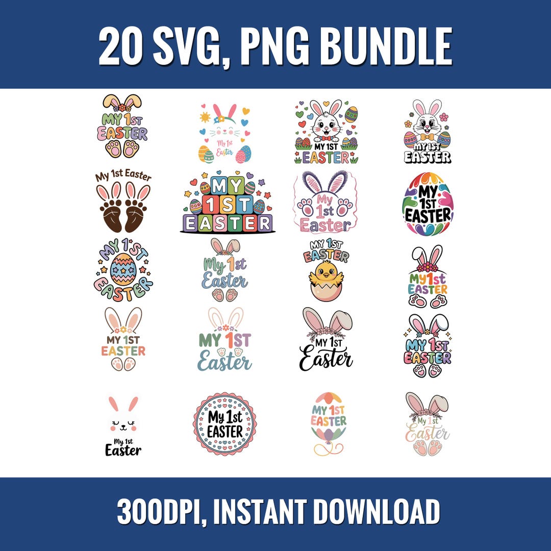 My First Easter SVG Bundle | Baby Easter Cricut Files (digital Download ...