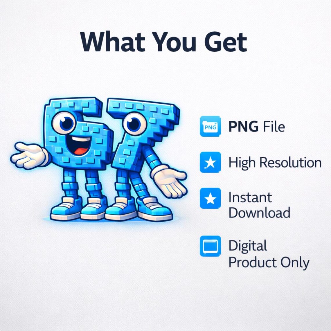 Cute Six Seven 67 Cartoon Brainrot PNG, Gen Alpha Meme Number, Kids ...