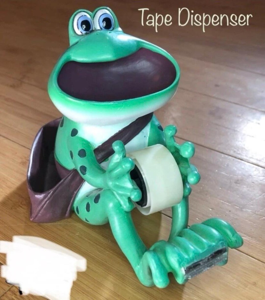 Vintage Frog Tape Dispenser - Whimsical Resin Frog Desk Pet With ...