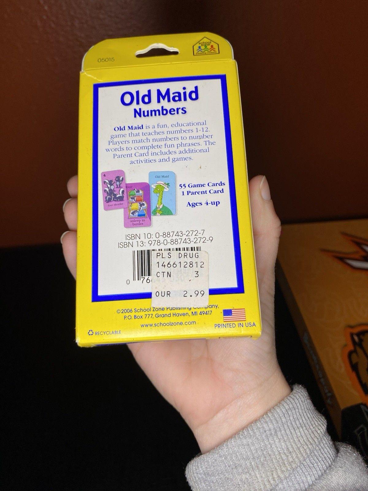 School Zone Old Maid Numbers Game Cards Vintage 2006 Math Learning ...