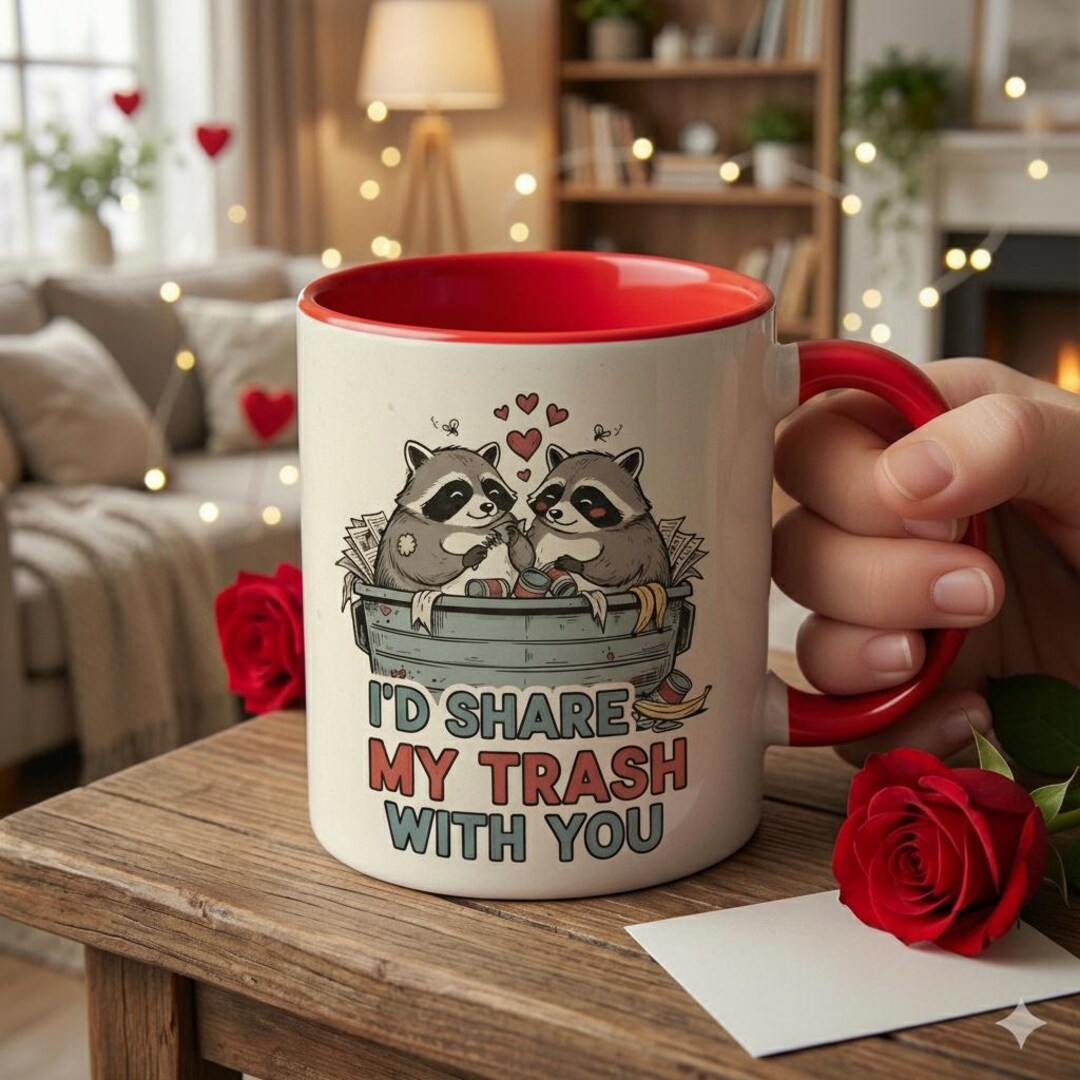 Trash Panda Mug | Funny Raccoon Coffee Cup | Sarcastic Valentine Gift ...