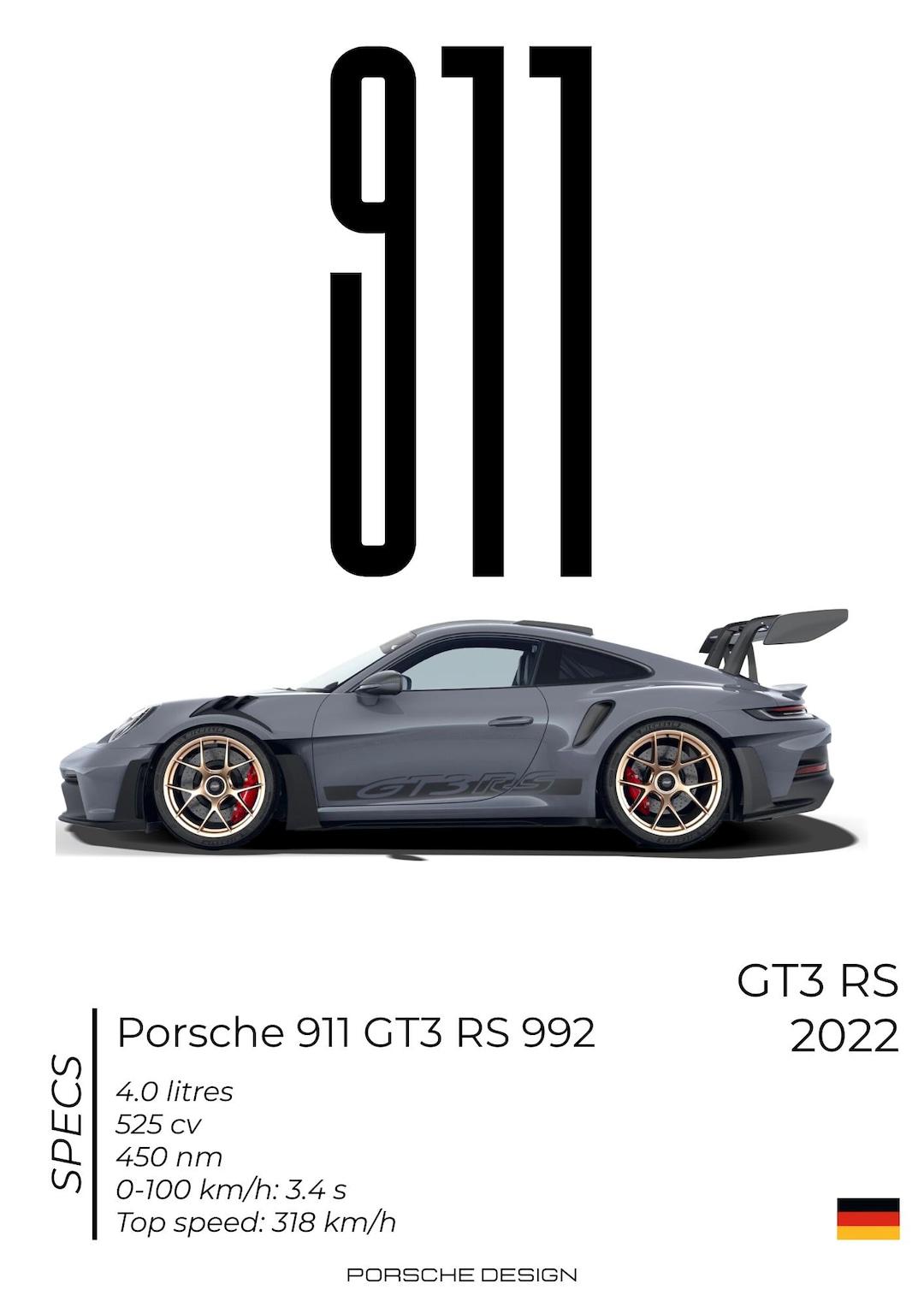 Porsche GT3 Poster - Etsy