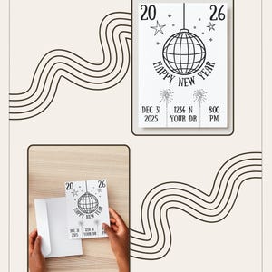 Black and White New Years Template - Etsy