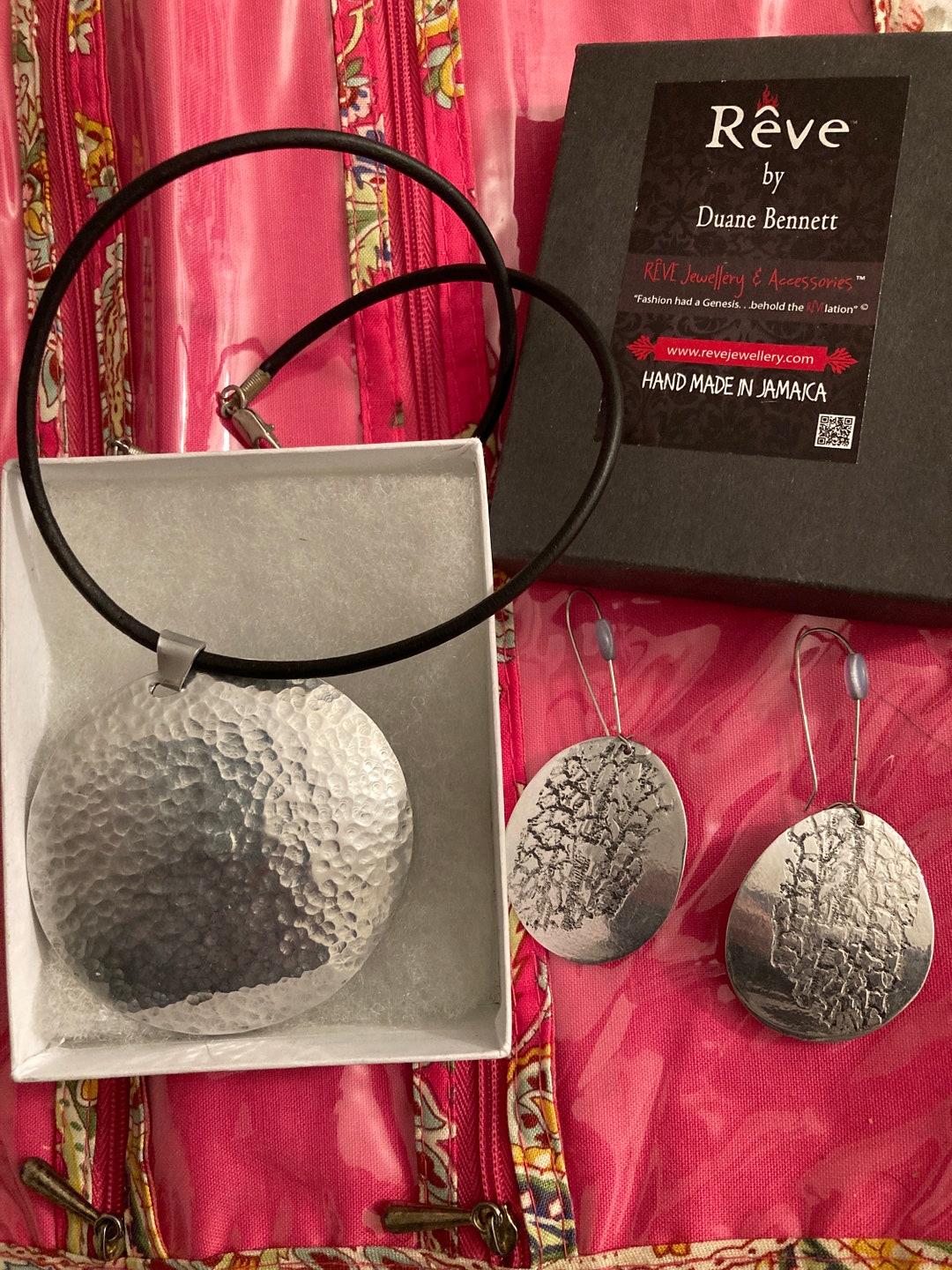 Reve Jewelry Set by Duane Bennett, Preowned Jamaican Silver Jewelry ...